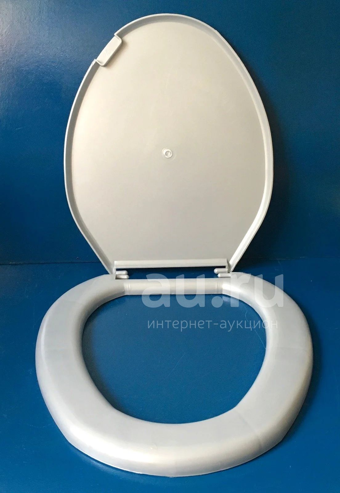 🚽 Сиденье унитазное удлинённое 45 см светло-серое перламутр стандартное ...
