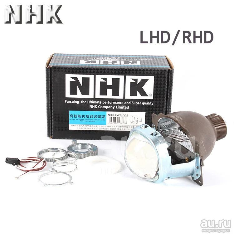 Би-линзы KOITO Q5S H4 Квадратные NHK BLUE D2S, D4S, D2H Цоколь ...