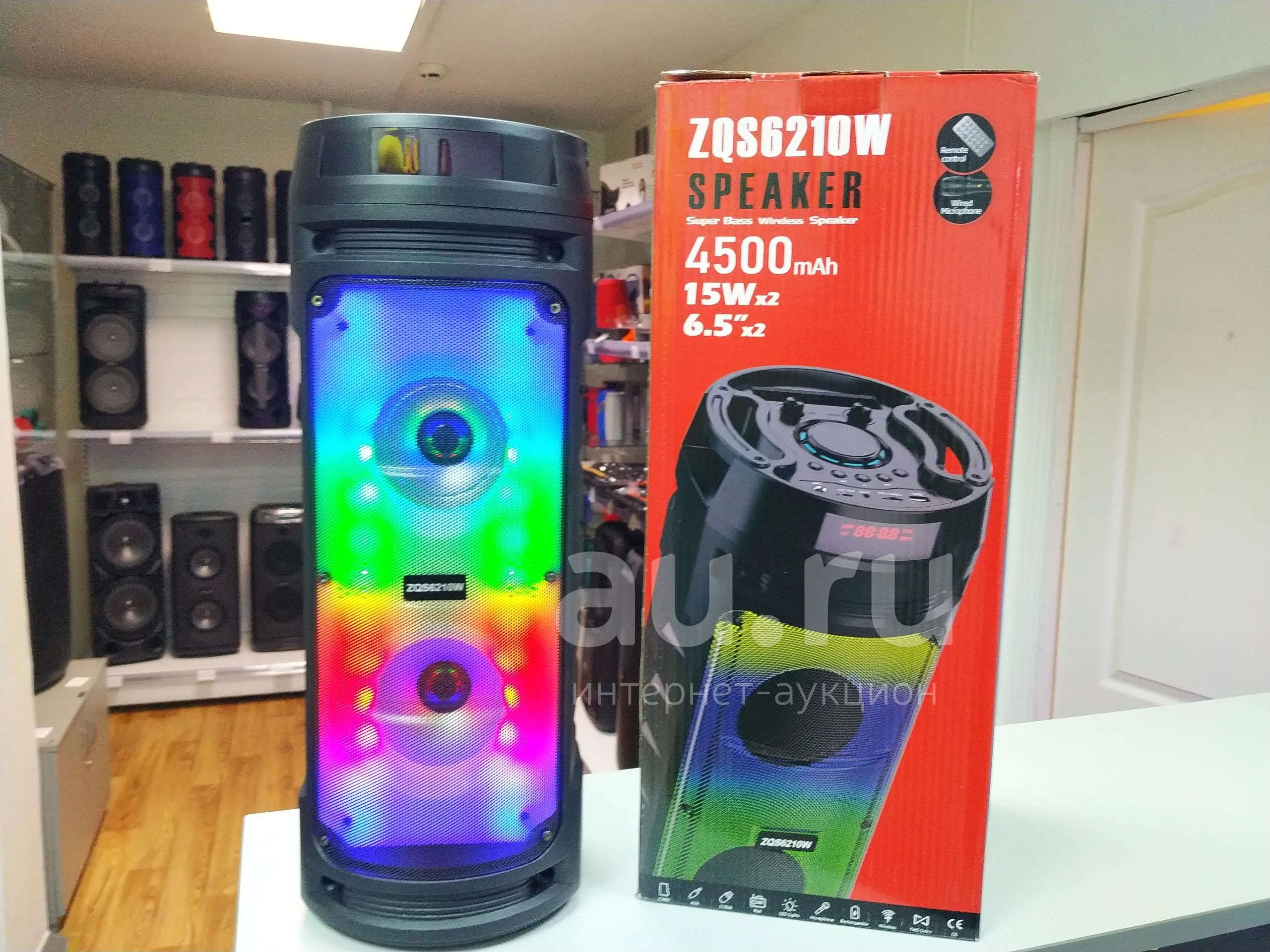 Портативная блютуз колонка ZQS 6210W — купить в Красноярске. Состояние ...