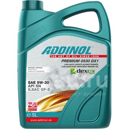 Масло Addinol Premium DX1 5w30 5w-30 Sn/GF-5 Dexos1 gen2 синтетика 5л ...