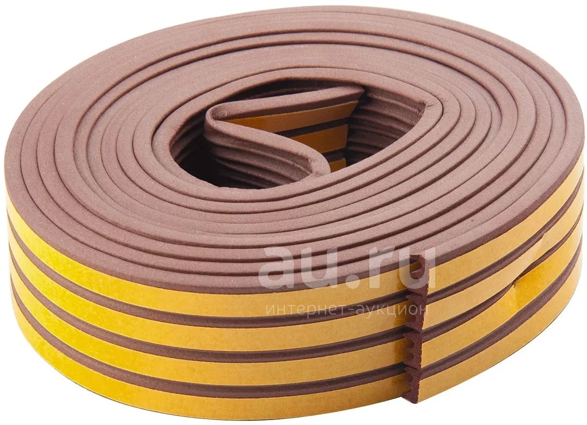 Уплотнитель самоклеящийся MAWIPRO EPDM резина профиль-Е коричневый 9 ...