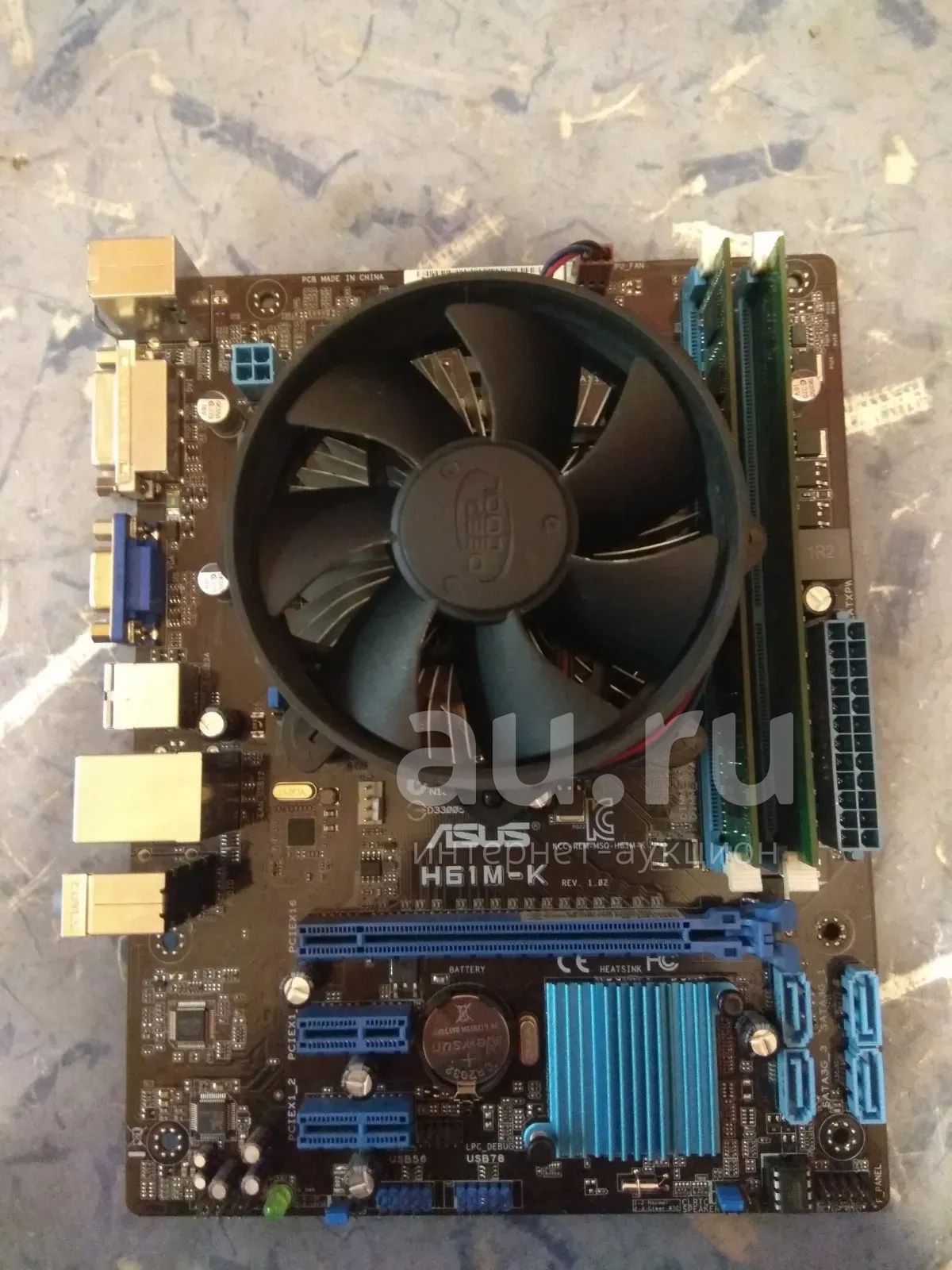 ASUS H61M-K + процессор + оперативка — купить в Красноярске. Состояние ...