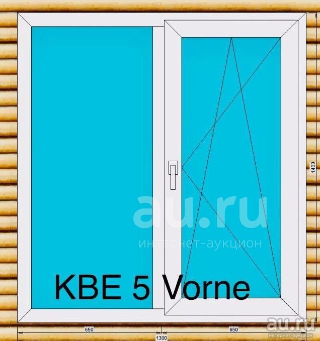 ПВХ окно Пластиковые окна в дом, баня, дача профиль KBE 5 камер 1300× ...