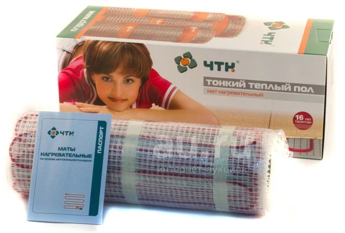 Теплый пол термомат двухжильный ЧТК-7,3. Мощность 1100Вт. Площадь-7,3 ...
