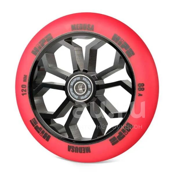 Колесо для ТРЮКОВОГО самоката HIPE 120мм Medusa wheel LMT36 red/core ...