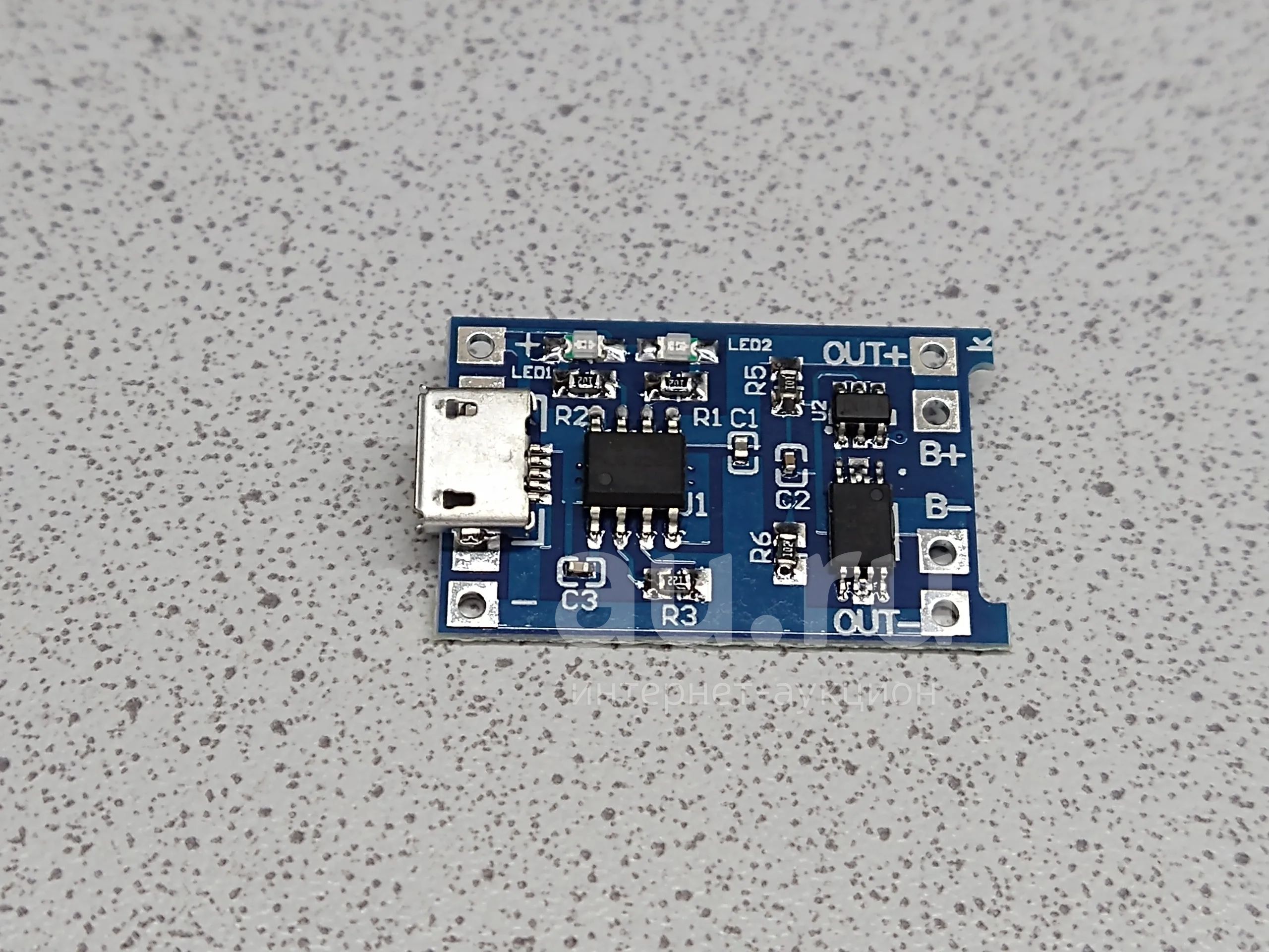 4056 MicroUSB Плата контроллера заряда TP4056 Li-ion аккумуляторов типа ...