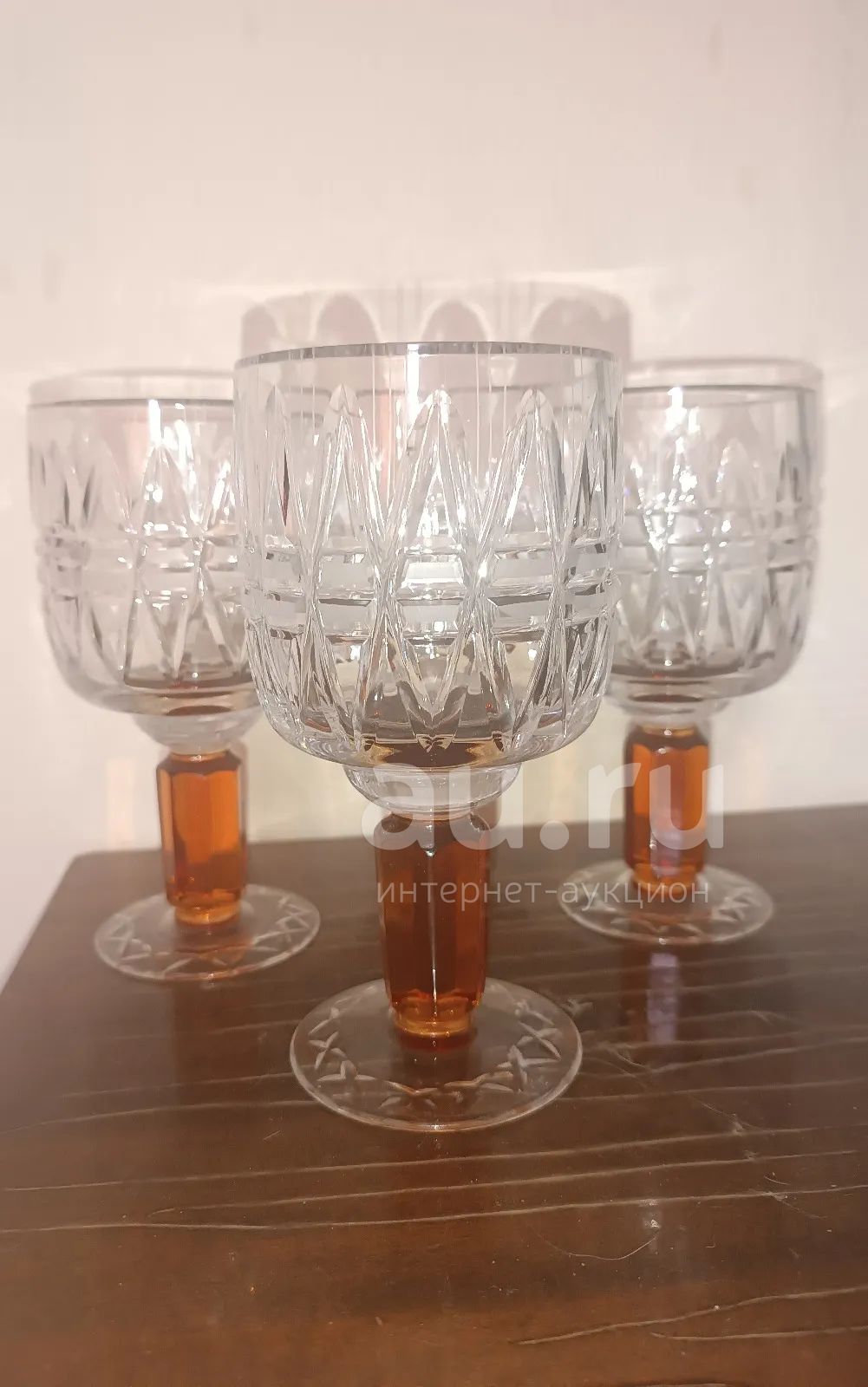 Бокалы Олимпиада-80 хрусталь СССР — купить в Красноярске. Состояние ...