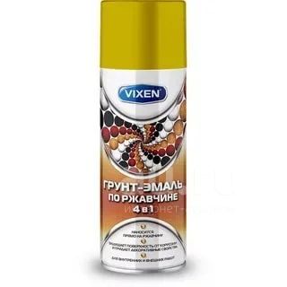 Грунт-эмаль VIXEN по ржавчине 4в1 черный янтарь, аэрозоль, 520мл, VX ...