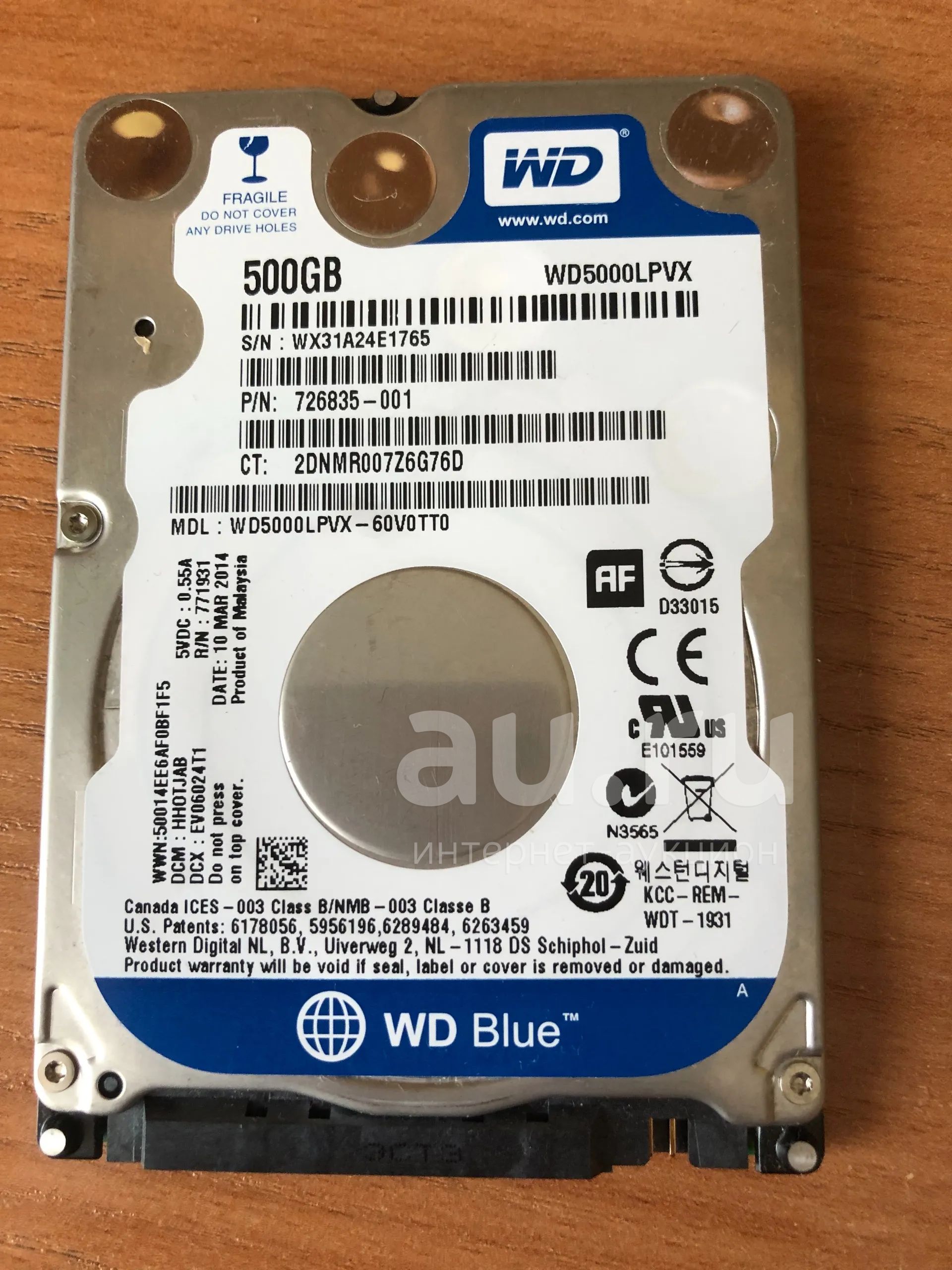 Накопитель для ноутбука 500GB, WD 5000LPVX — купить в Красноярске ...