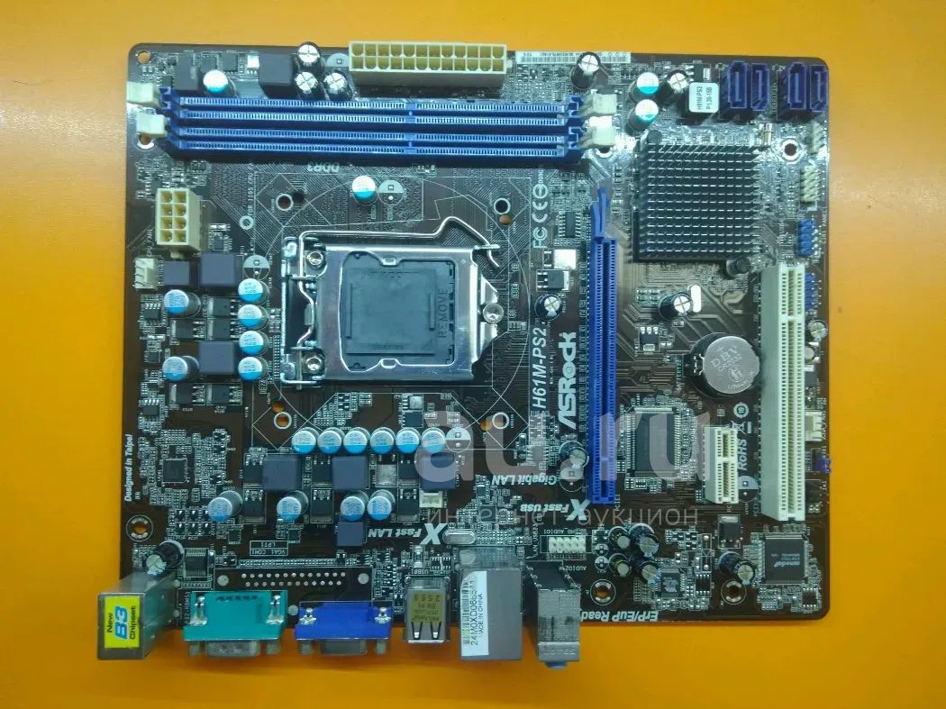 Б\У материнская плата для компьютера ASRock H61M-PS2, micro-ATX, LGA ...