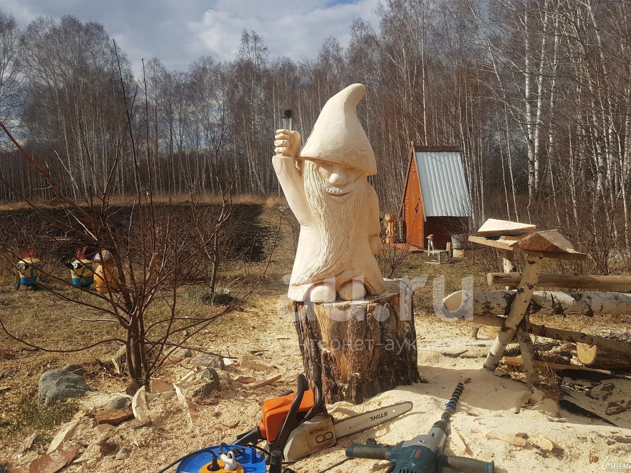 Гном, из дерева ( сосна ) — купить в Красноярске. Другое (семена ...