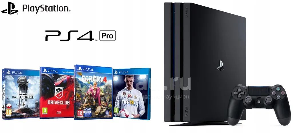 Игровая приставка PlayStation 4 Pro 1 TB + игры Гарантия ! Трейд - Ин ...