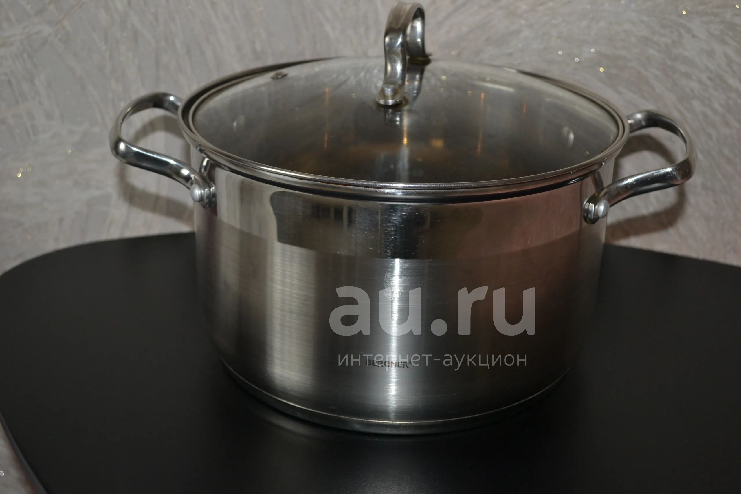 Кастрюля большая с крышкой Bergner (не новая, но отличная.на 6 литров ...
