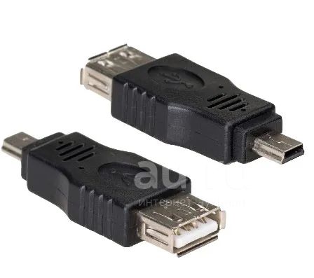 Переходник гнездо USB - штекер mini USB 5 pin — купить в Красноярске ...