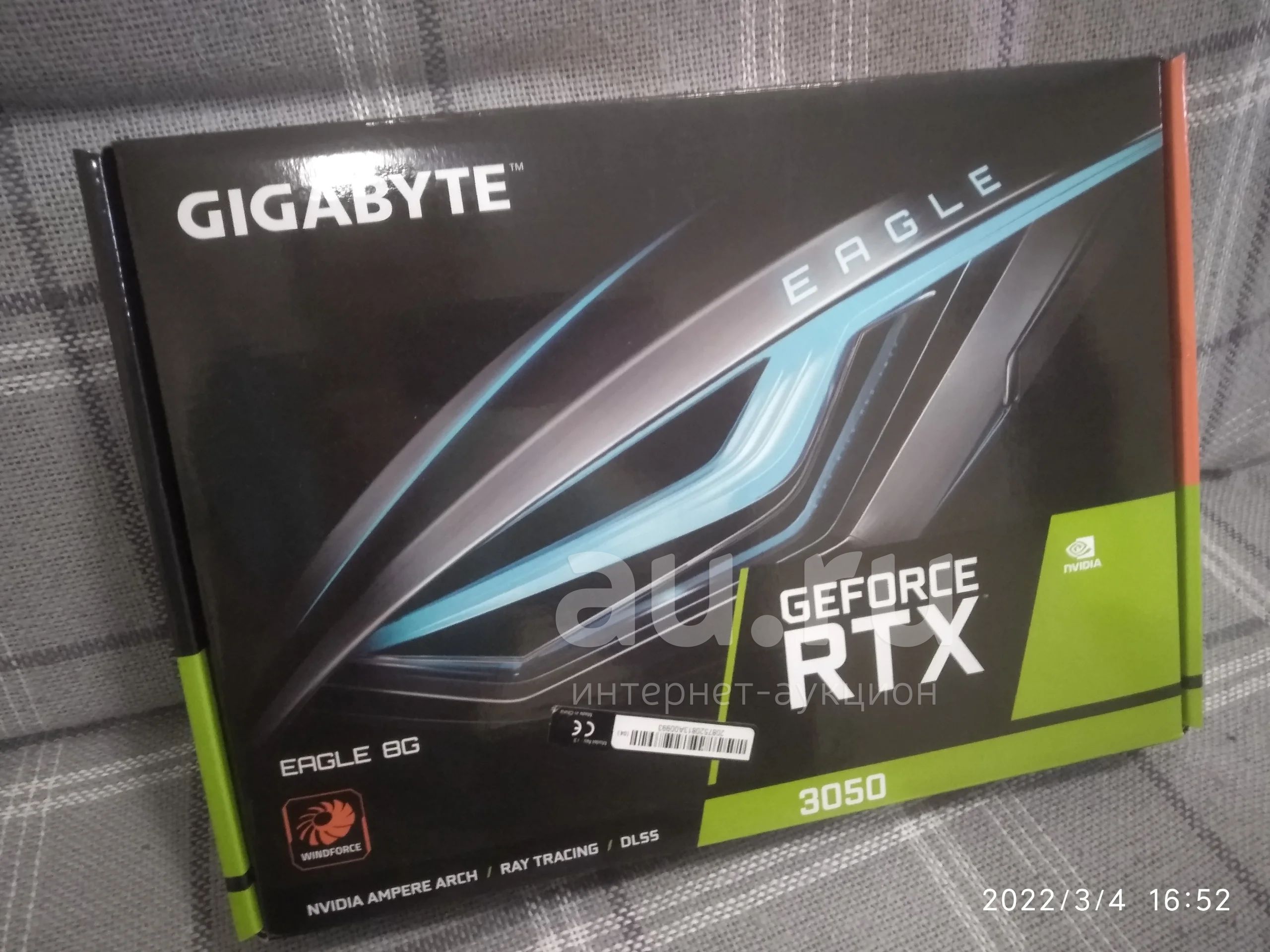 Gigabyte GeForce RTX 3050, GV-N3050EAGLE-8GD, 8ГБ, GDDR6, Ret — купить ...
