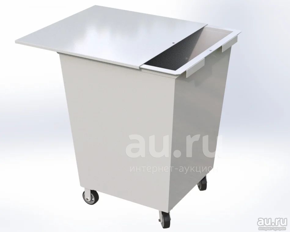Мусорный бак с крышкой, колесами и еврозахватом 0,75м3 — купить в ...