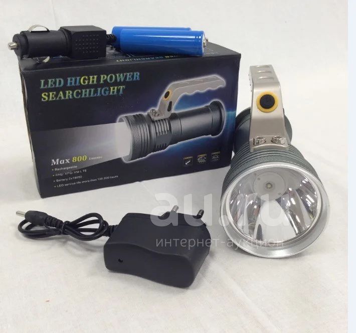 Фонарик X-BALOG ХК, 1LED, метал., 3режима, аккумул., зарядка 12/220Вт ...