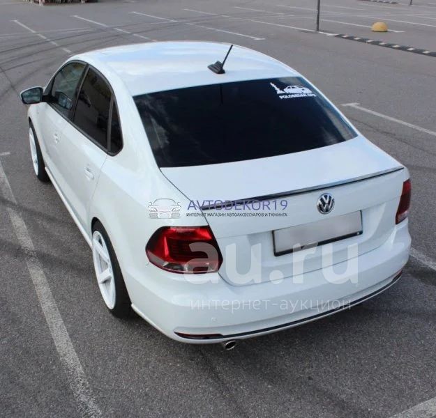 Лип спойлер "RedLine" на Volkswagen Polo (Фольксваген Поло) седан 2010г ...