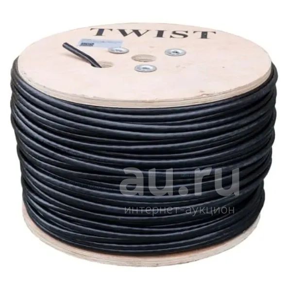 Кабель Twist U Utp25 Cat 5e 305м Cu 25x2x24awg Pe наружный черный 305м — купить в