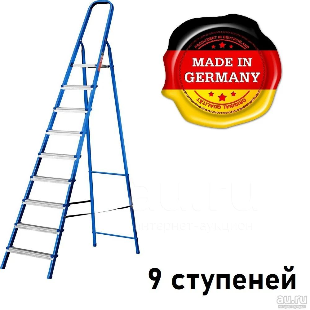 Лестница-стремянка стальная MIRAX, 9 ступеней, 182 см / 38800-09 ...