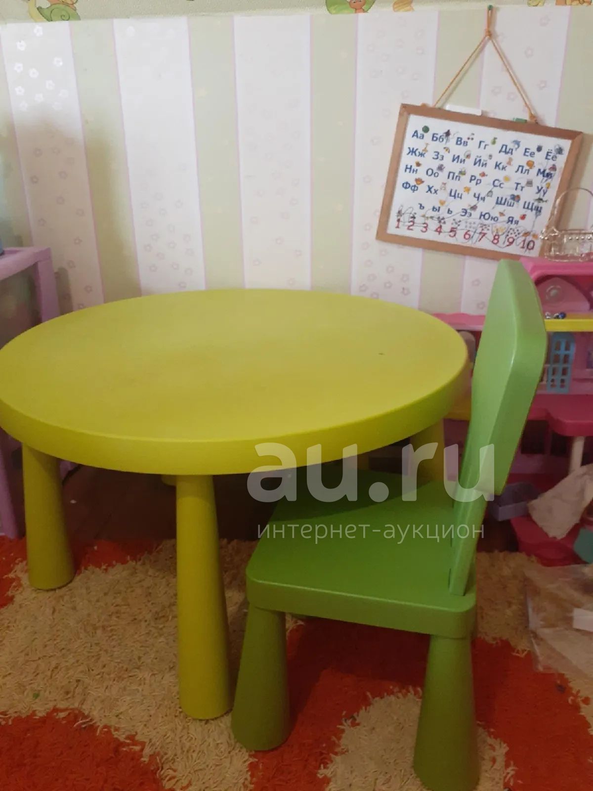 Стол+1 стул (зел.)Маммут Икеа — купить в Красноярске. Состояние: Б/у ...