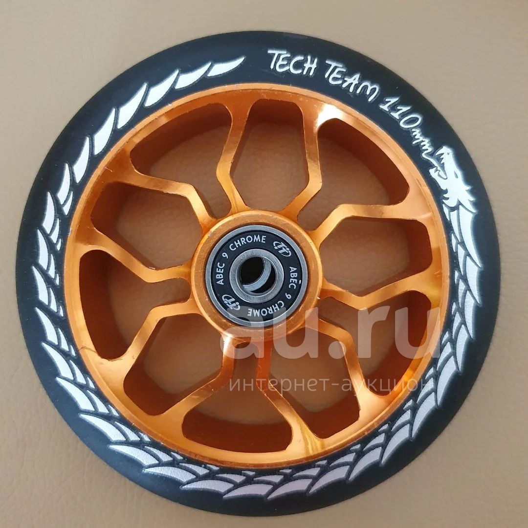Колесо для ТРЮКОВОГО самоката TechTeam 110 мм, orange (для самоката ...