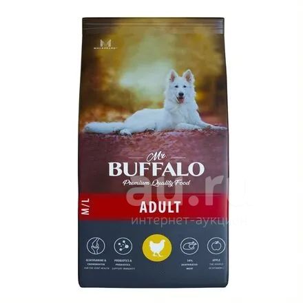 Сухой корм Mr. Buffalo (Мр. Баффало) с курицей для взрослых собак ...