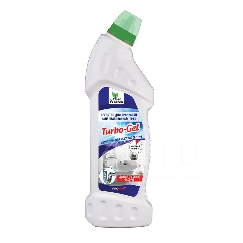 Средство для прочистки канализационных труб "Turbo-Gel" (щелочное) 750 ...