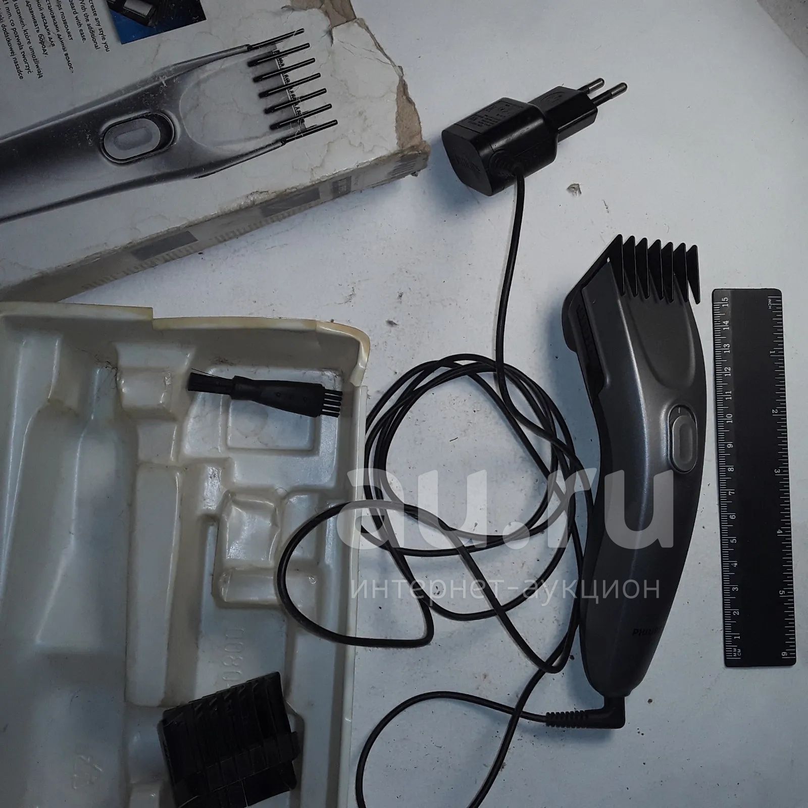 маленькая мощная philips машинка для стрижки волос исправна б\у ...