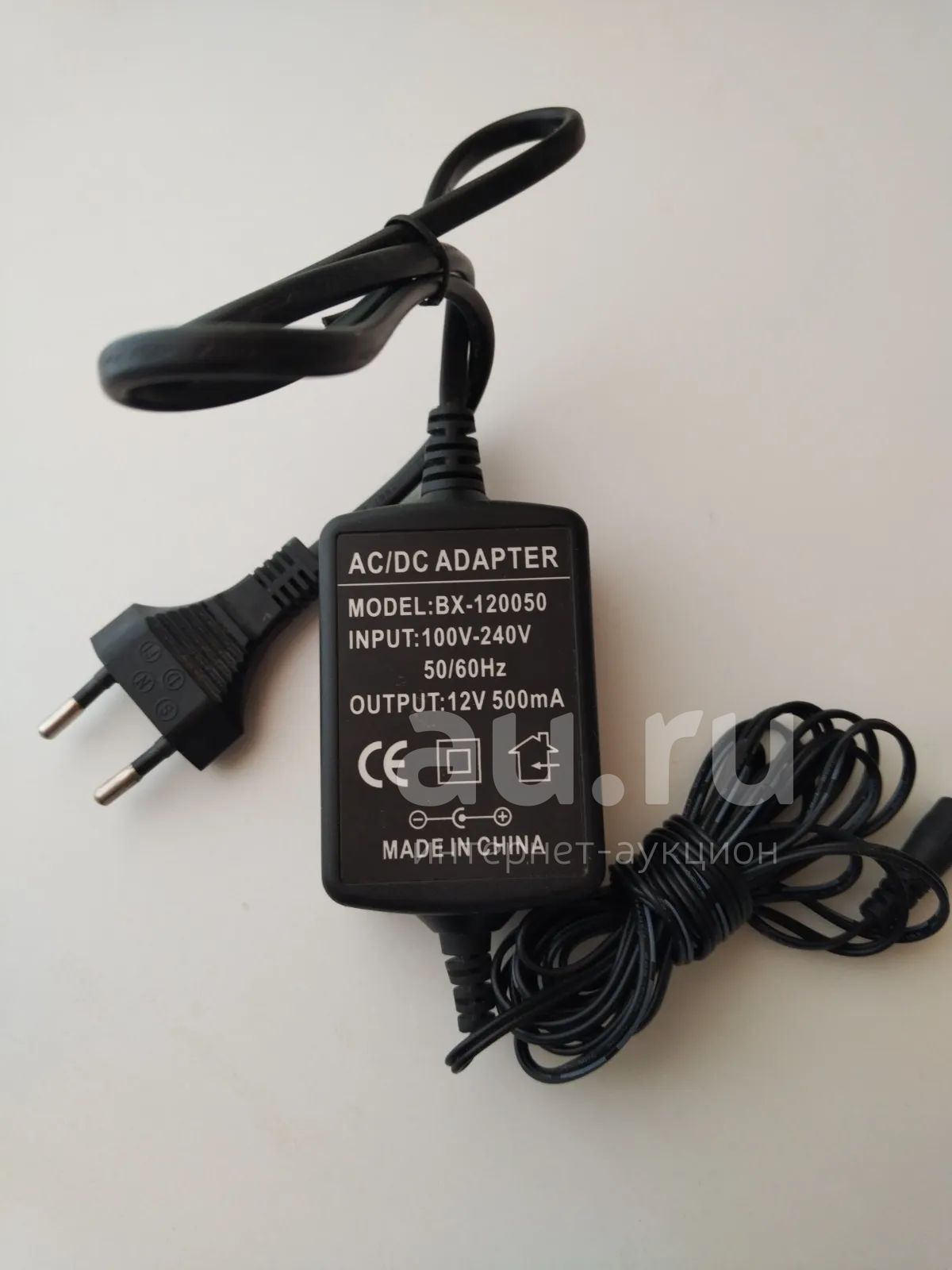 Блок питания AC 220V (100-240V) DC 12V 500mA (0,5A) 6W с разъёмом 5,5 x ...