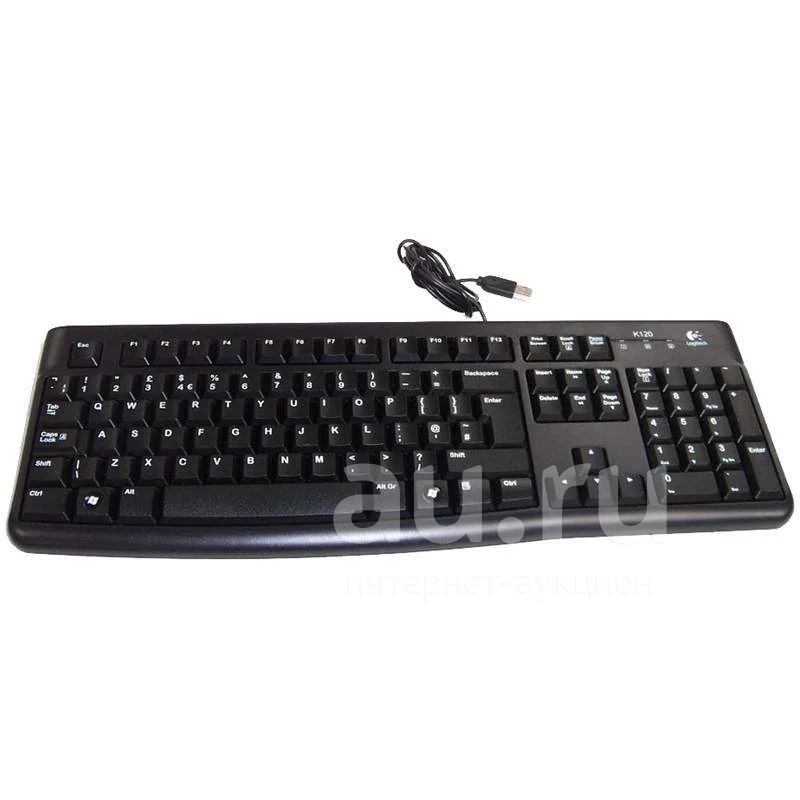 Клавиатура проводная Logitech K120 черная (Черная, USB, Проводная ...