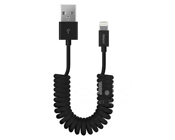 Кабель Deppa Lightning - USB черный, витой, 1.5м, 72121 — купить в ...