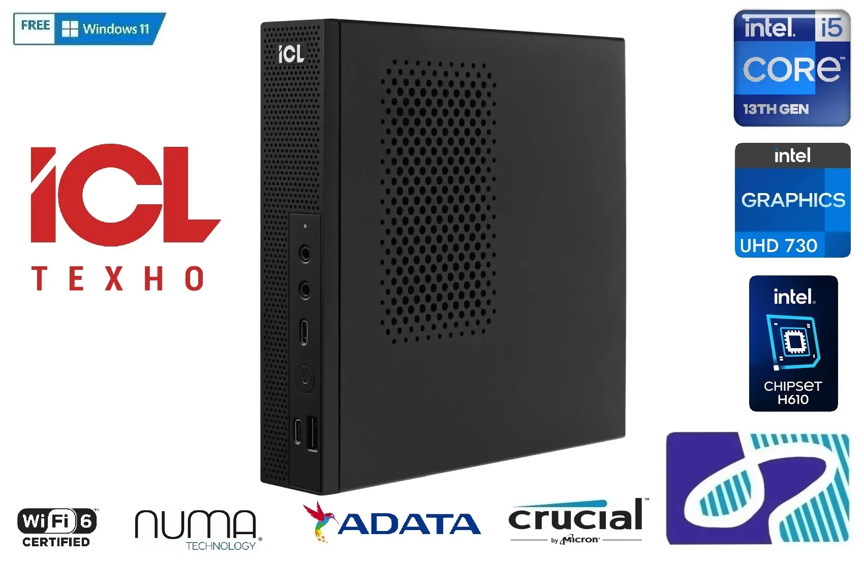 Мощный мини ПК! ICL BasicRay B104 G3R(Intel Core i5 13400/32Gb DDR4 ...