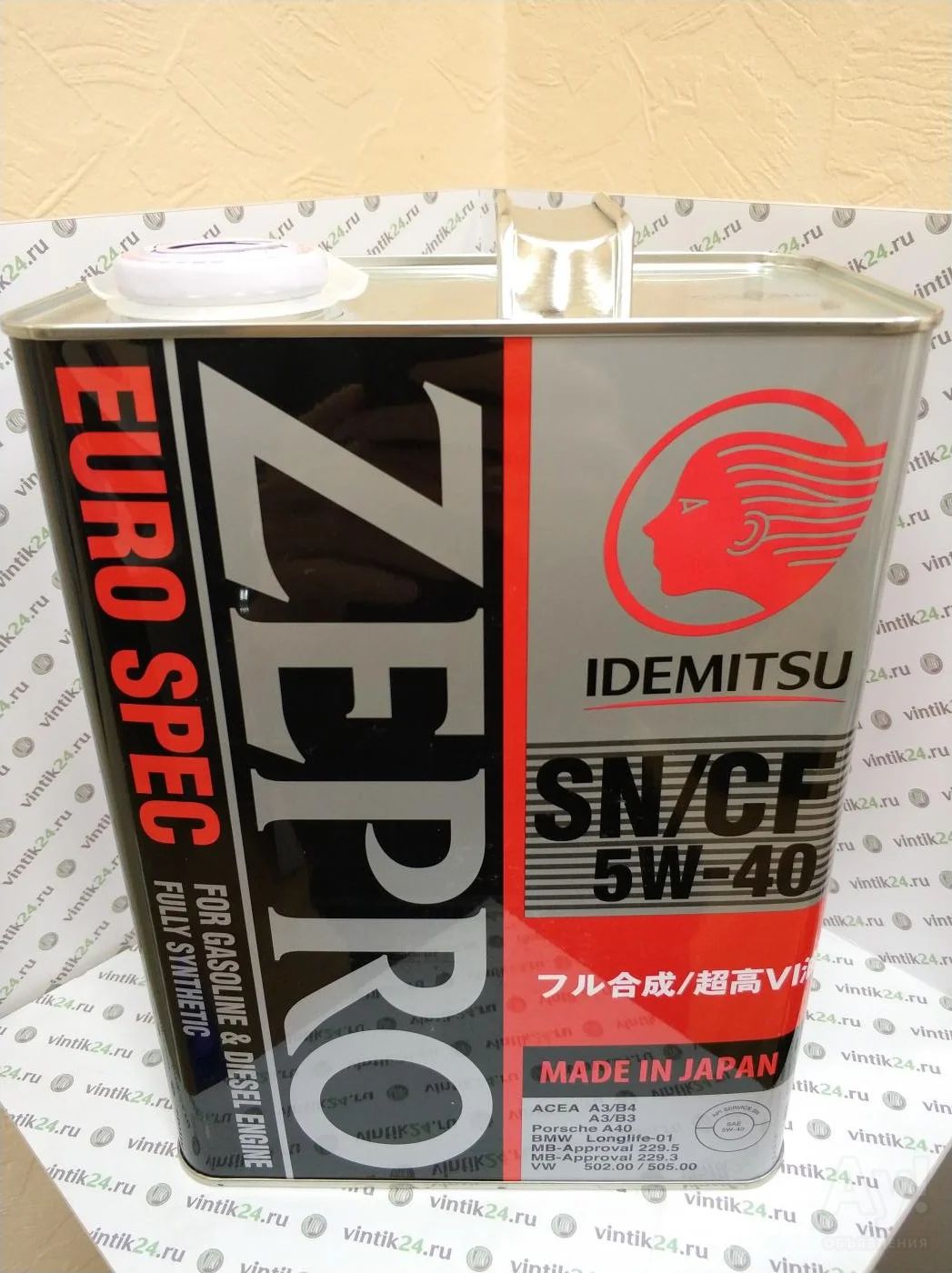 Синтетическое моторное масло Idemitsu Zepro Euro Spec 5w40 (Made in ...