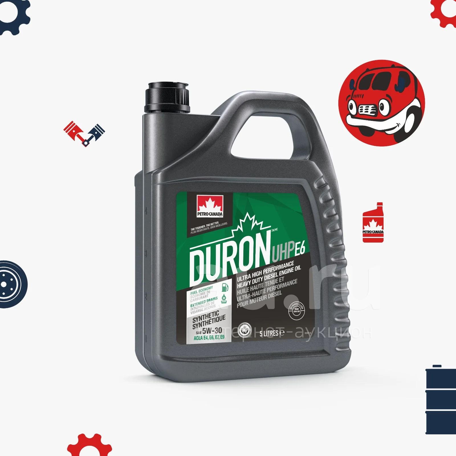 Автомасло Petro-Canada DURON UHP E6 5W-30 моторное масло 5,0 л.. Петро ...