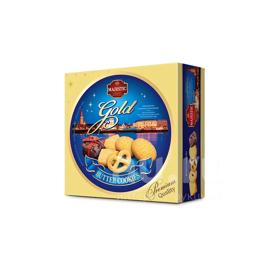 Печенье подарочное MAJESTIC Butter Cookies в железной банке, 681г ...