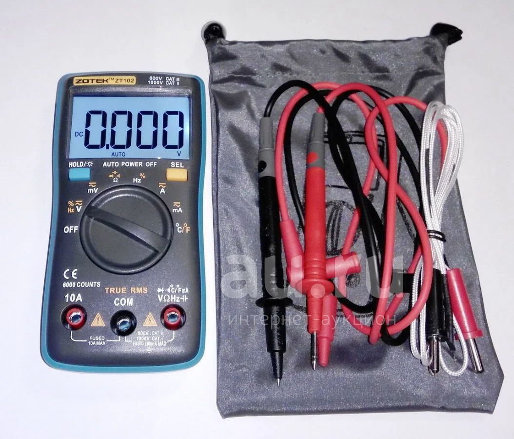 Качественный мультиметр Zotek ZOYI ZT-102 Новый в упаковке | провода ...