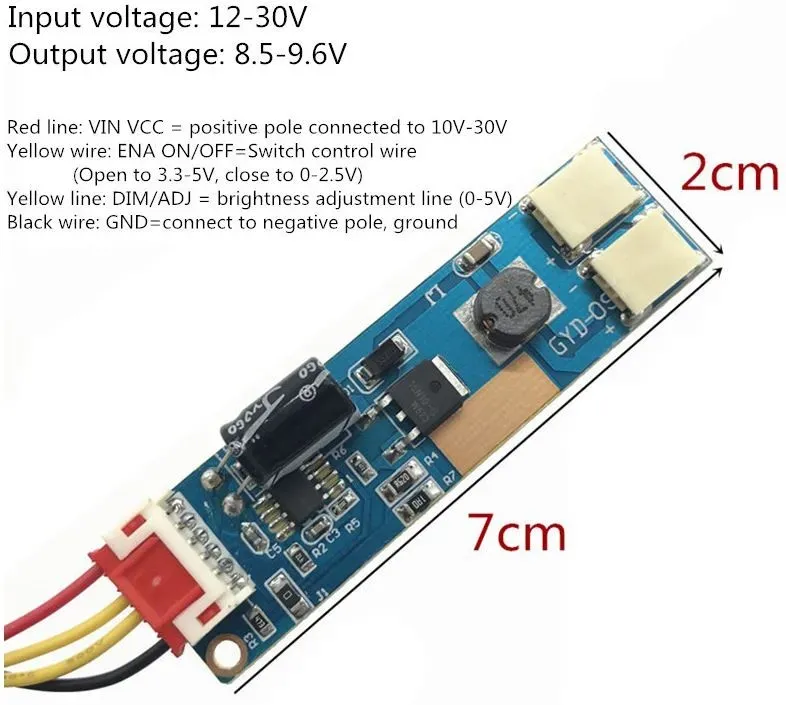 Драйвер GYD-9E, на две LED сборки 12..24", in DC10..30V, out DC7.5..9.6V — купить в Красноярске ...