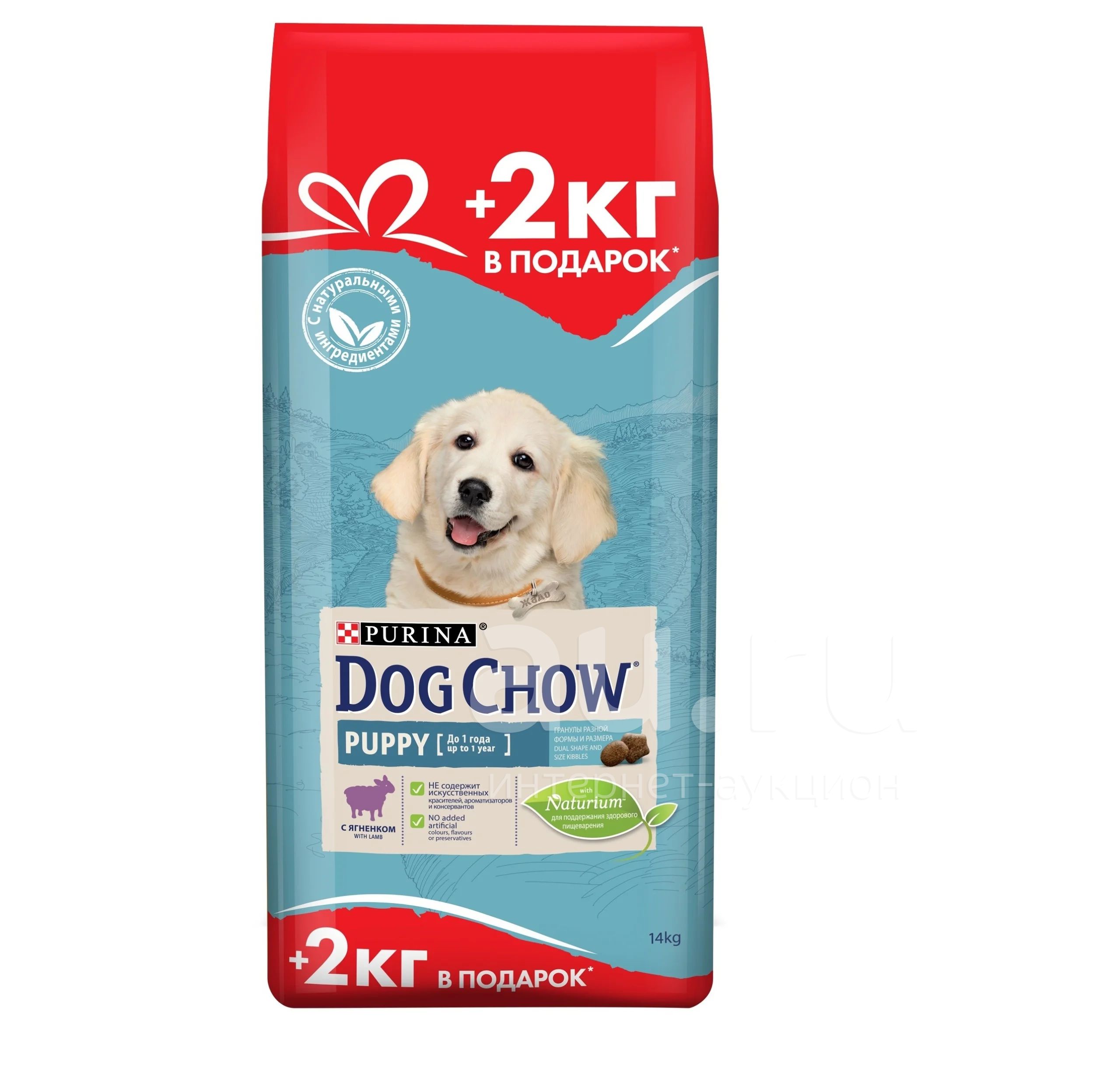 Дог Чау 12кг + 2кг для щенков Ягненок (Dog Chow) — купить в Красноярске ...