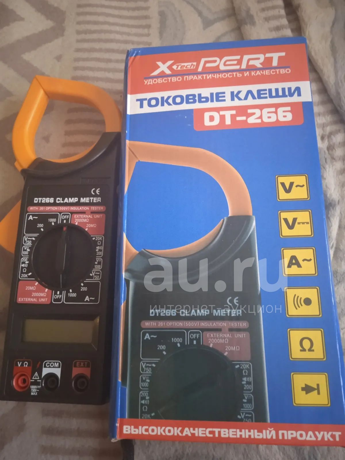 Мультиметр, токовые клещи DT-266 — купить в Красноярске. Состояние ...