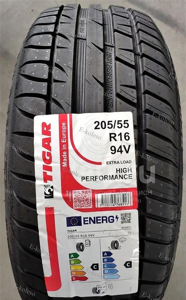 Летняя резина 205/55 R-16 "Tigar High Performance" — купить в ...