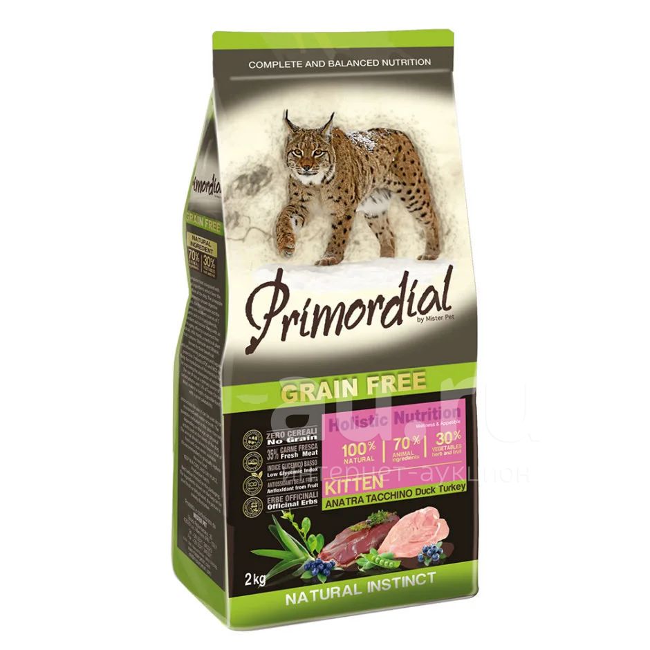 Primordial (Примордиал) корм для котят, с уткой и индейкой, 2кг ...