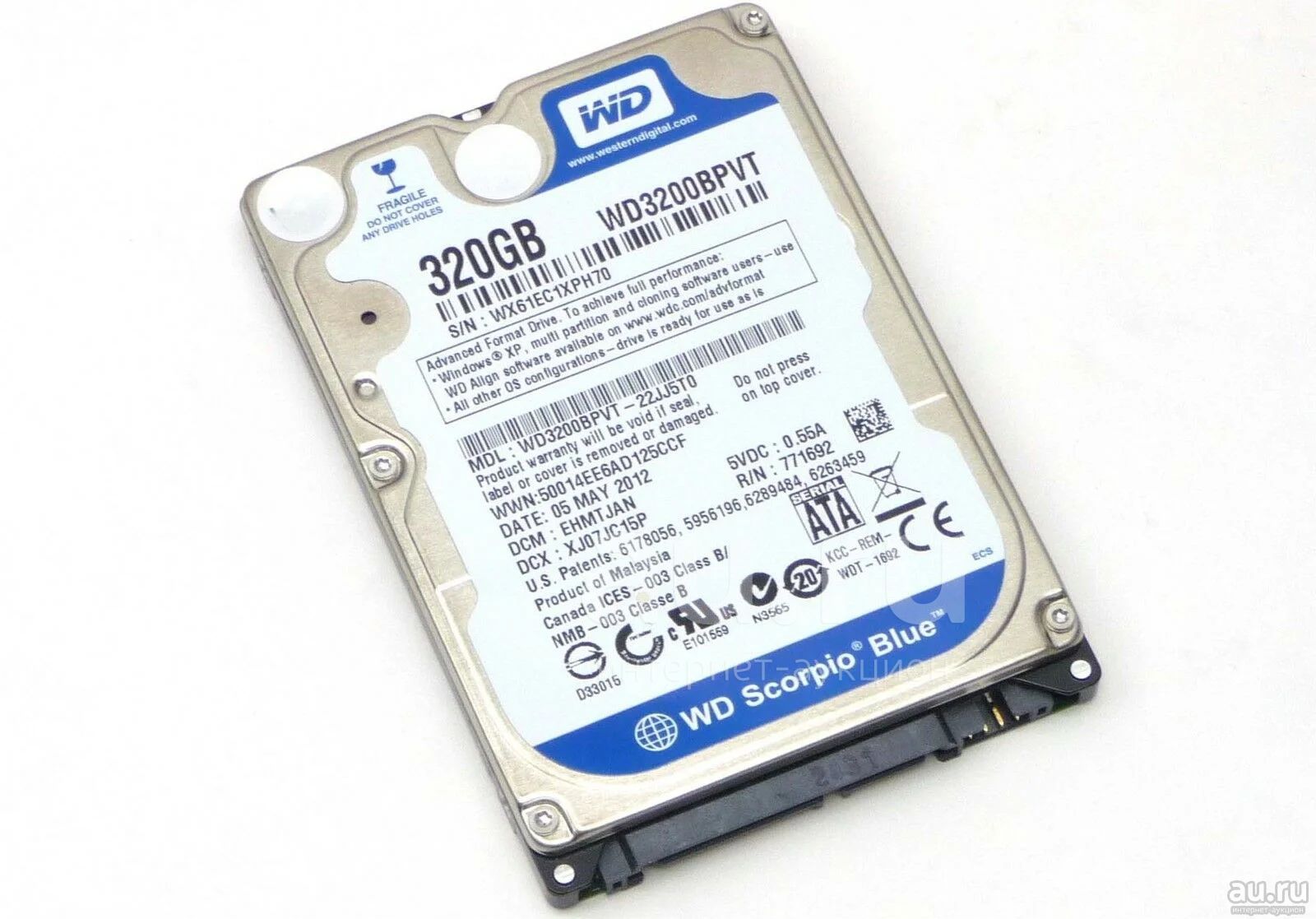 HDD SATA Жесткий диск 2,5" Western digital WDC WD3200BPVT-80ZEST0 320,0 ...