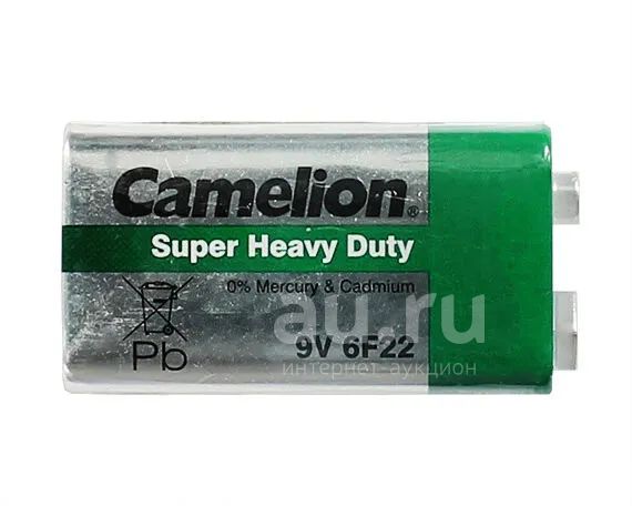 Батарейка 9V КРОНА Camelion 6F22S 10-BL без блистера, цена за 1 штуку ...