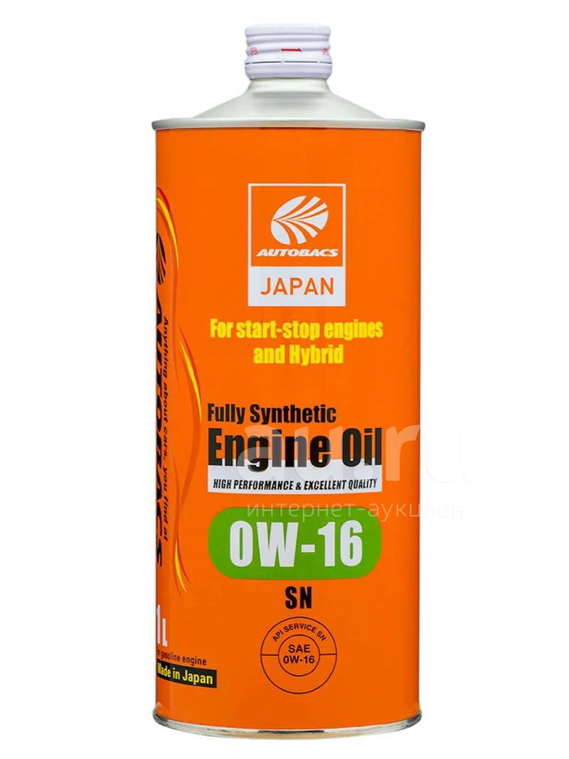 Масло моторное синтетика Autobacs Fully Synthetic 0W-16 1L, SN. Япония ...