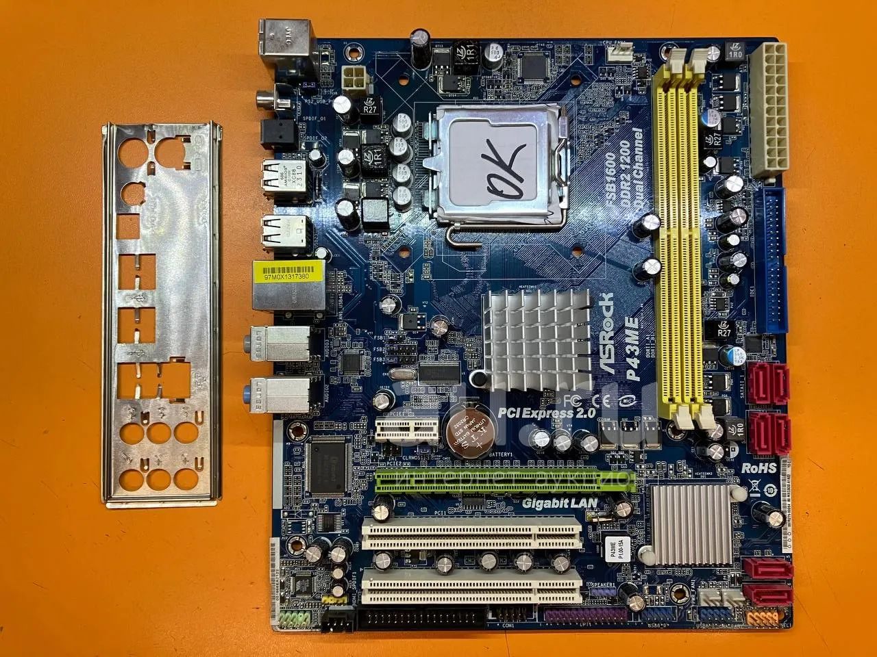 Б\У материнская плата для компьютера ASRock P43ME micro ATX, 775 ...