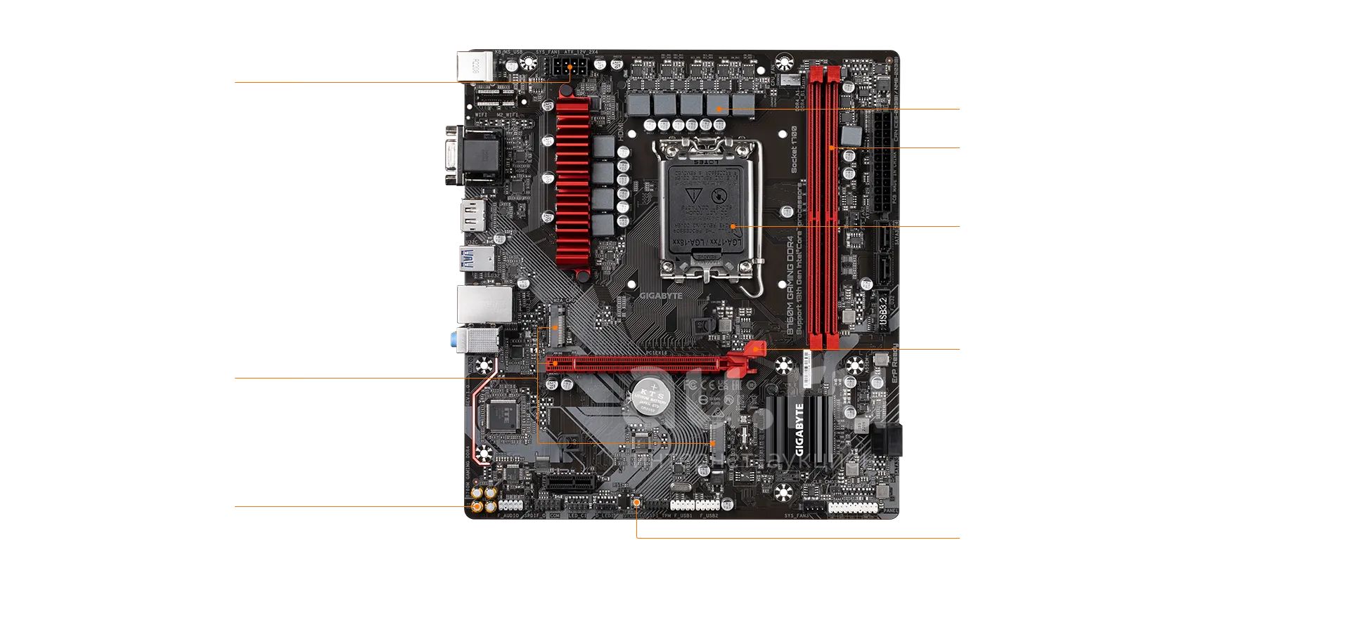 Материнская плата GigaByte B760M Gaming DDR4 (Intel B760), LGA1700 ...