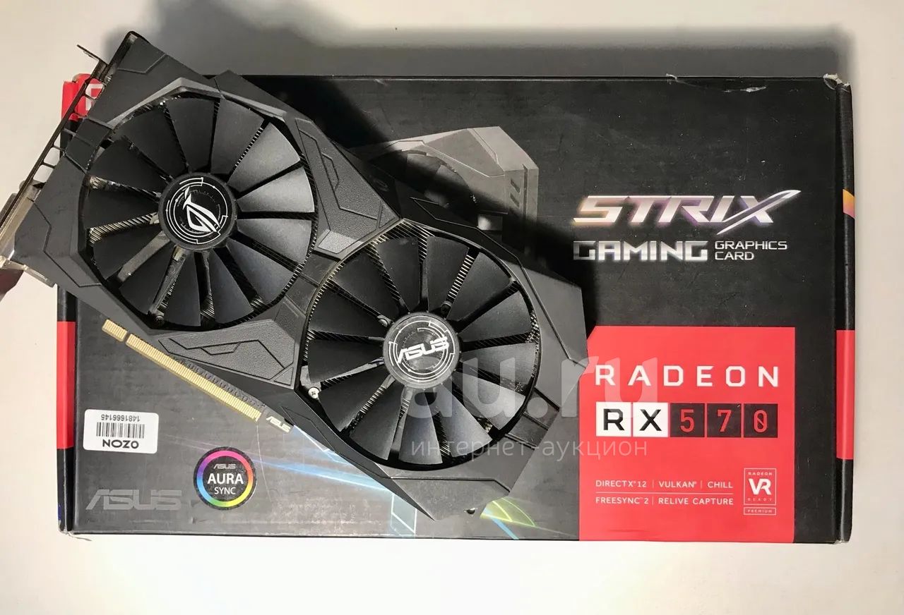 Видеокарта AMD Radeon Asus Strix rx570 rx 570 4gb — купить в ...