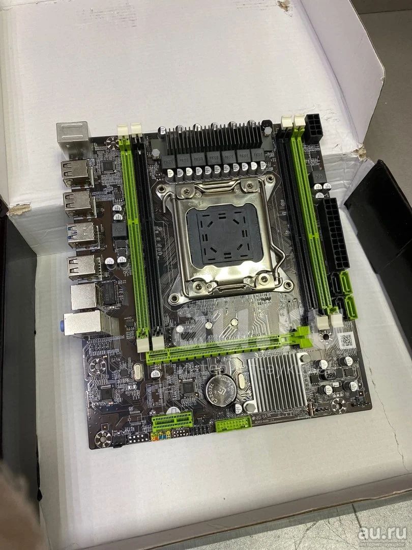 Материнская плата X79H v1.2 USB 3.0 (2011 сокет\X79) Полный комплект ...