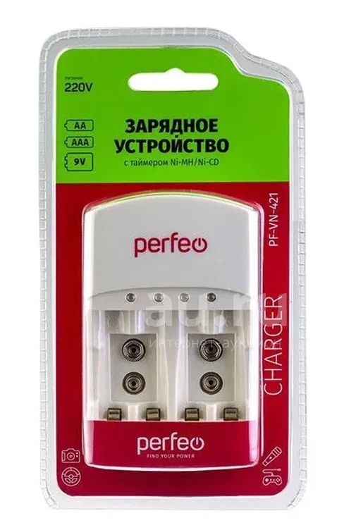 Perfeo Зарядное устройство Pf Vn 421 Ni Mh Cd 220v 4 слота Aa Aaa 9v